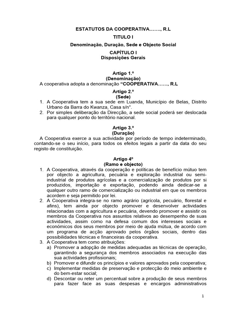 Ferramenta Estatuto e Acta Cooperativa Revisto Pelo GUE Enviado Pelo ...