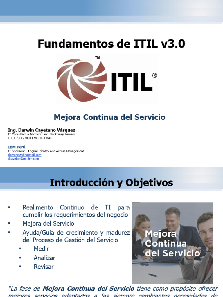 Mejora Continua Del Servicio | Descargar gratis PDF | Itil | Gestión de ...