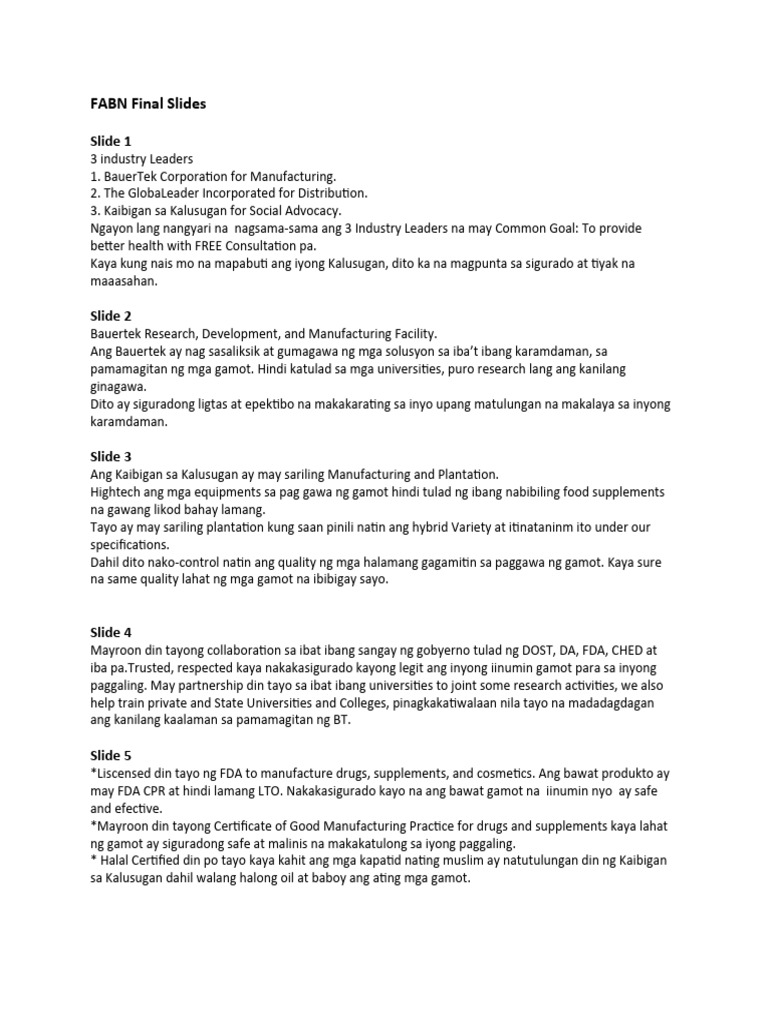 FABN Final Slides | PDF