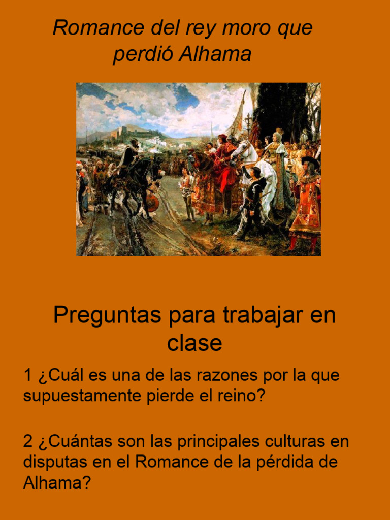 Romance Del Rey Moro Que Perdió Alhama | PDF