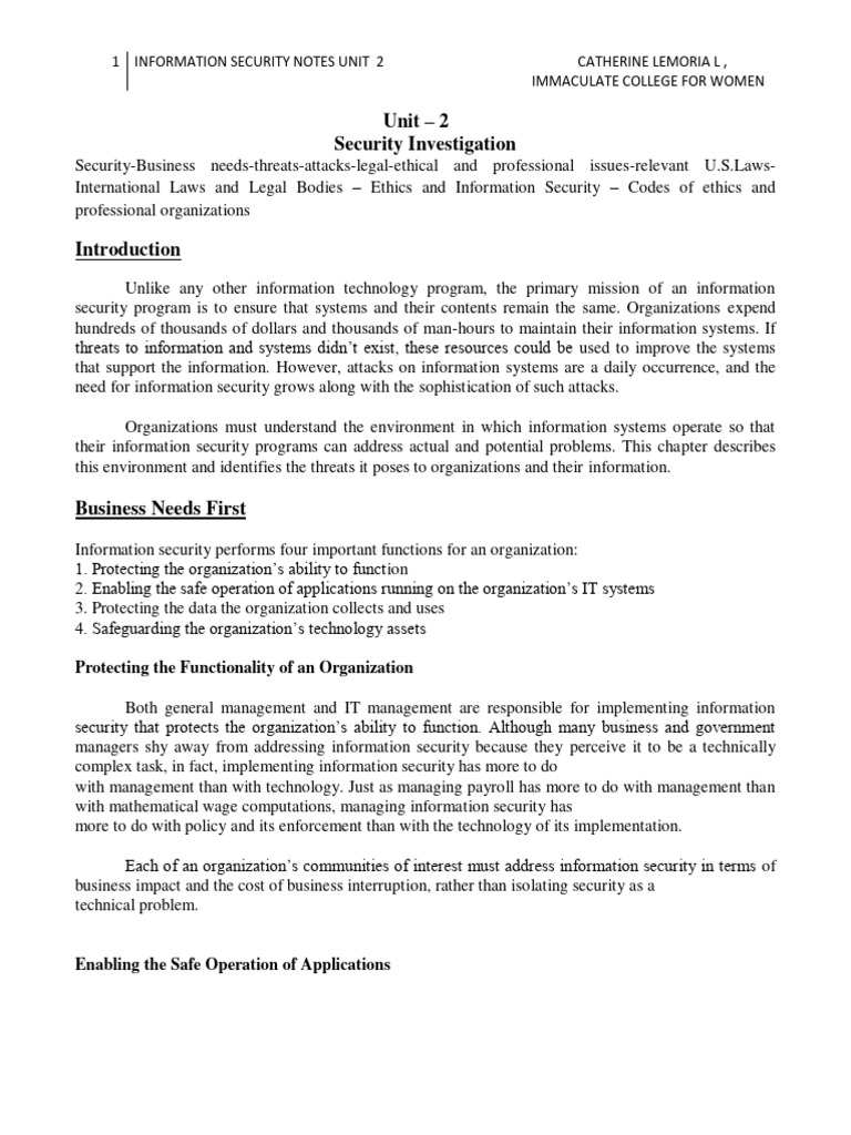 Information Security Unit 2 | PDF