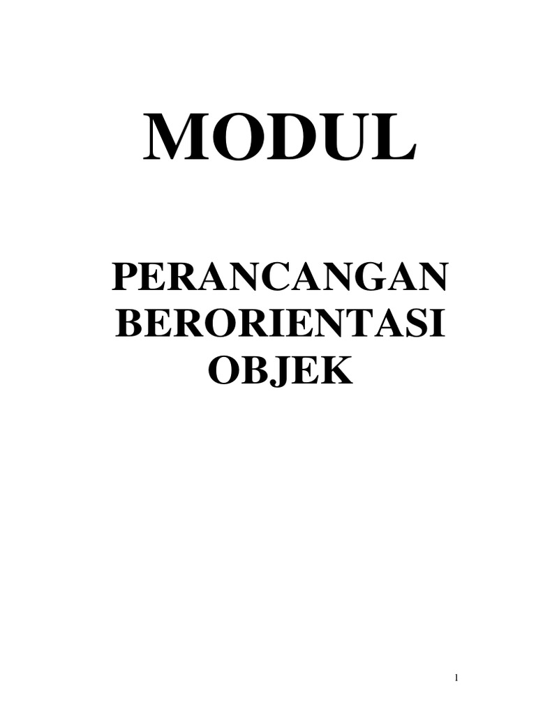 Modul Perancangan Berorientasi Objek | PDF