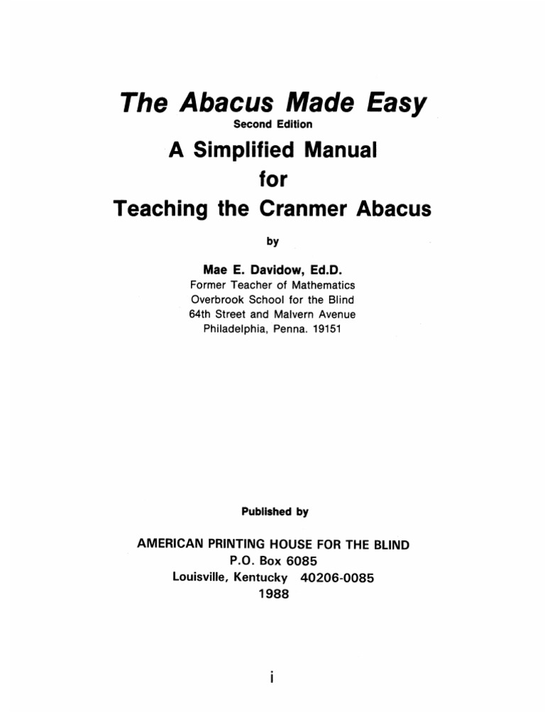 The Abacus Made Easy | PDF | Multiplication | Elementary Mathematics