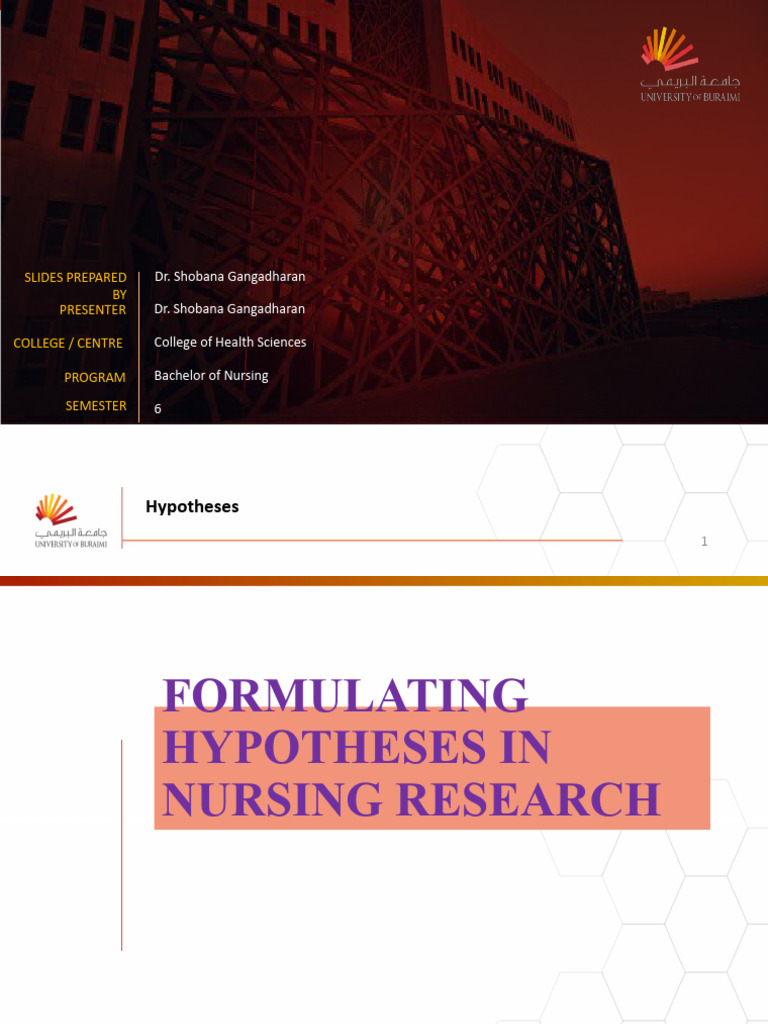 4 Formulating Hypotheses in Nursing Research | PDF