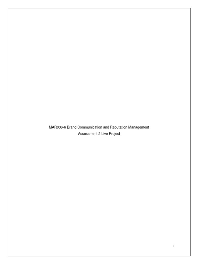 Brand Communication Assignment 2 | PDF | Reputation | Brand