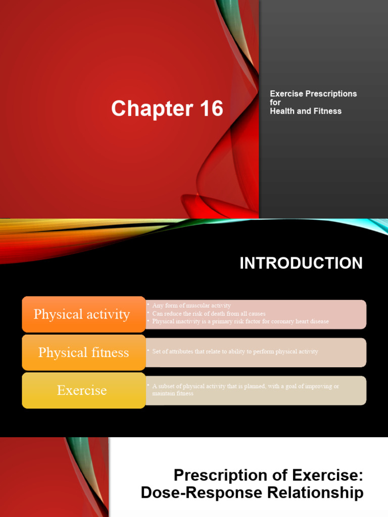 Chap 16. Exercise Prescriptions For Health and Fitness | PDF | Physical Fitness | Heart Rate
