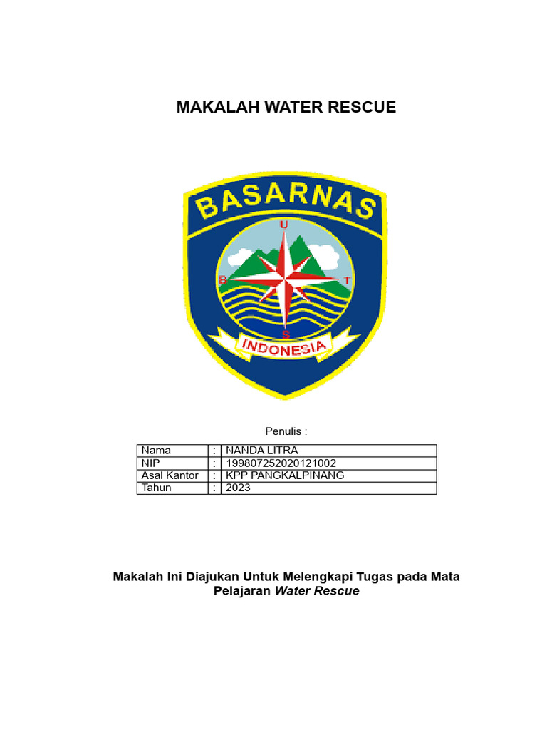 Panduan Lengkap Water Rescue 2023 | PDF