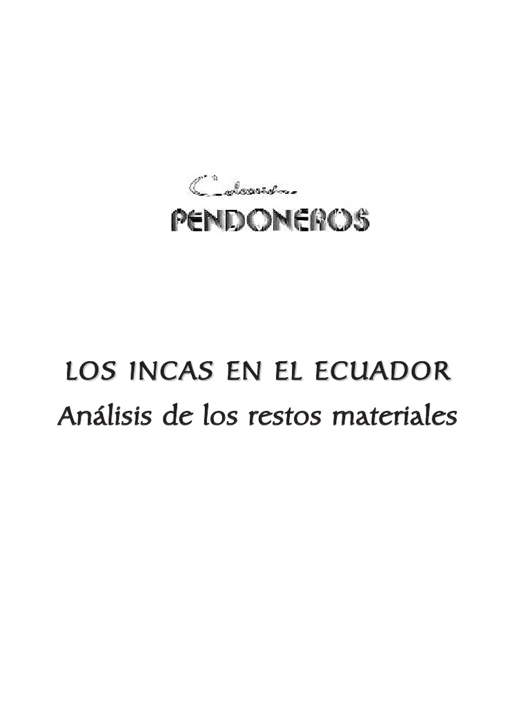 Los Incas en El Ecuador Tomo 2 | PDF | Imperio Inca | Ecuador