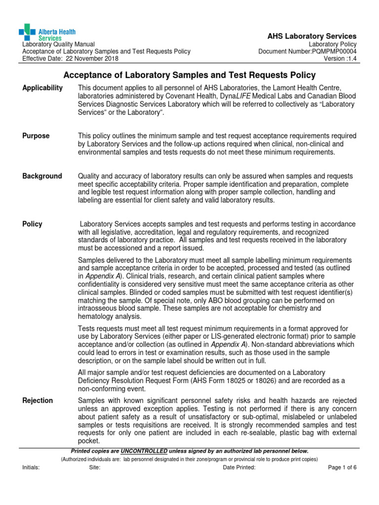 wf-lab-acceptance-of-laboratory-samples-and-test-requests-policy | PDF ...