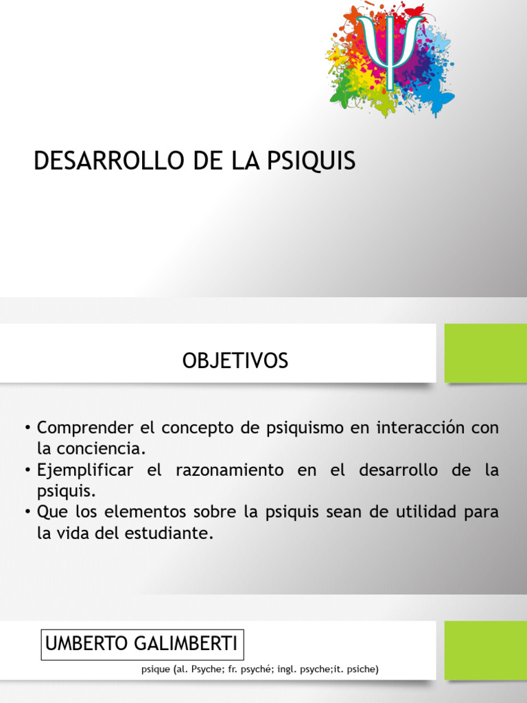 3 Desarrollo de La Psiquis | PDF | Psique (psicología) | Conciencia