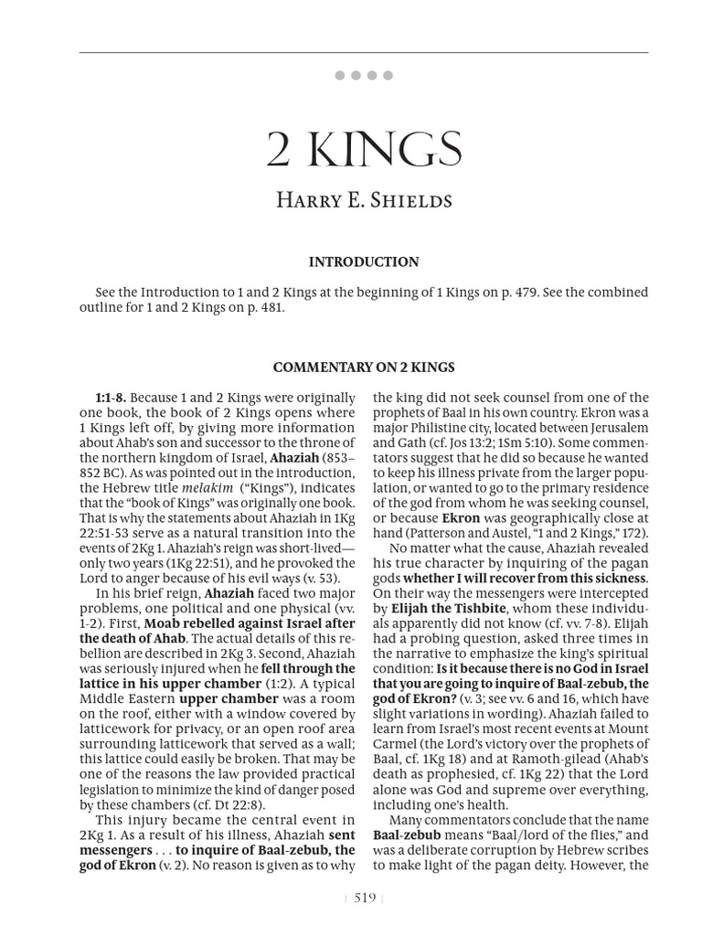 2 King Moody Bible Commentary | PDF