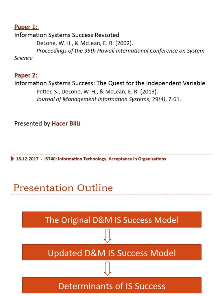 DeLone - IS Success | PDF | Career & Growth | Science & Mathematics