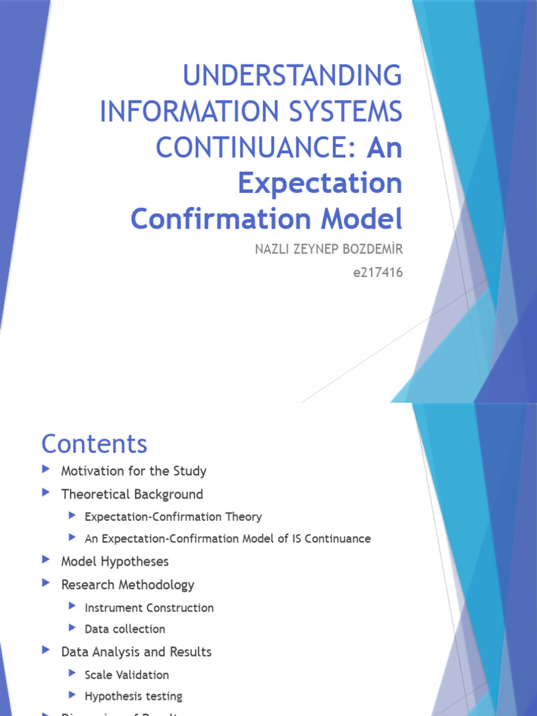 Understanding Information Systems Continuance | PDF | Theory | Structural Equation Modeling