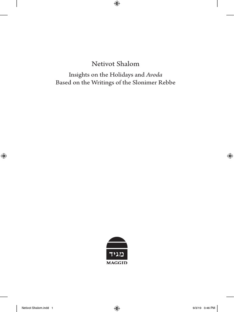 Netivot Shalom Excerpt | PDF | Jewish Holidays | Hebrew Words And Phrases