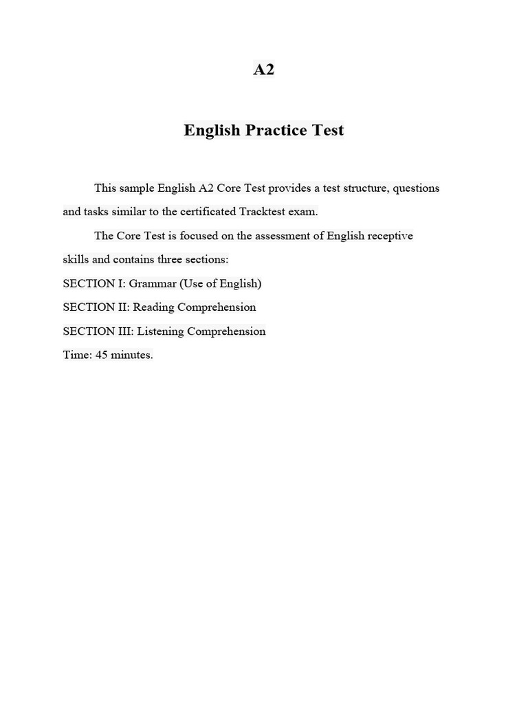 English TEST | PDF