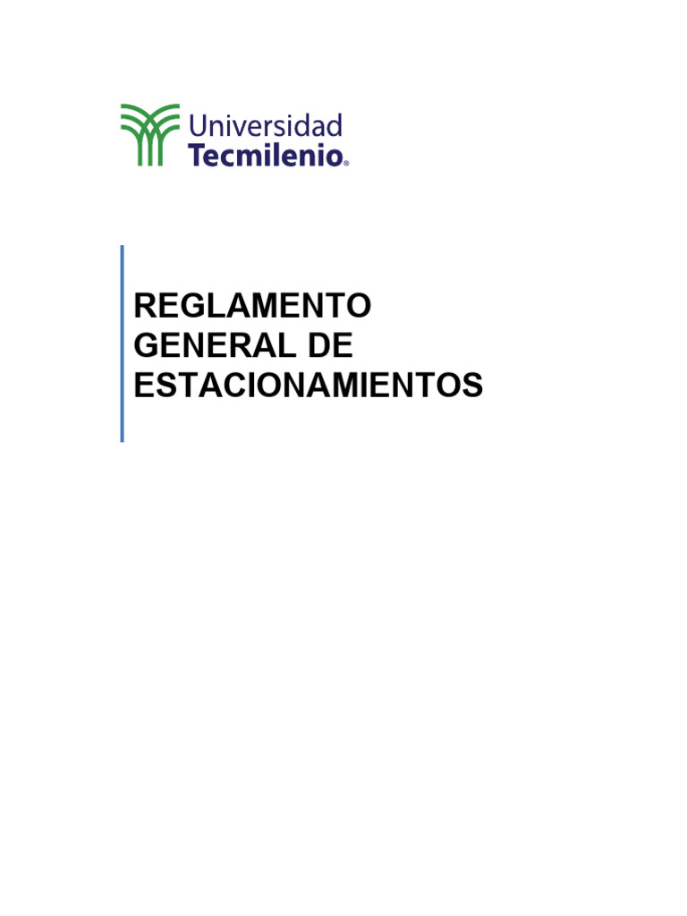 Reglamento de Uso de Estacionamiento | PDF
