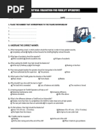 Forklift Obstacle Course Layout Guide | PDF