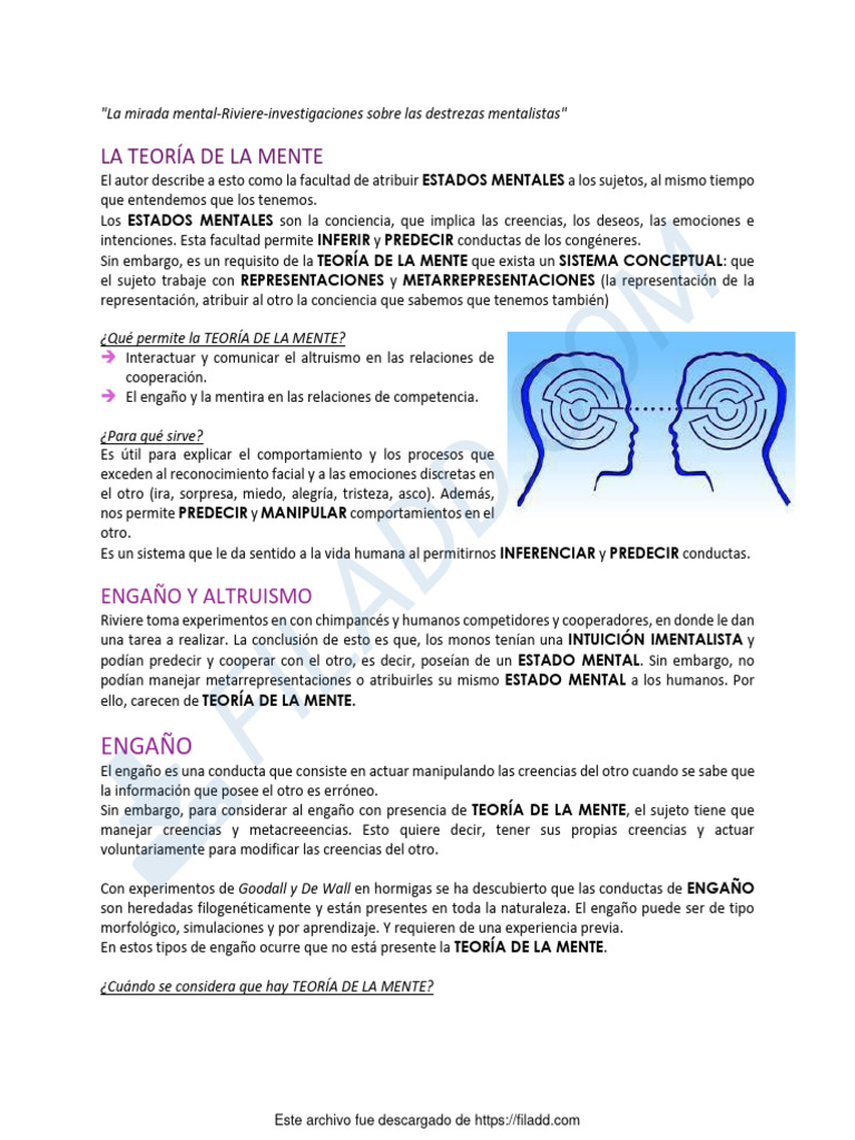 Unidad 5 Pensamiento | PDF | Pensamiento | Mente