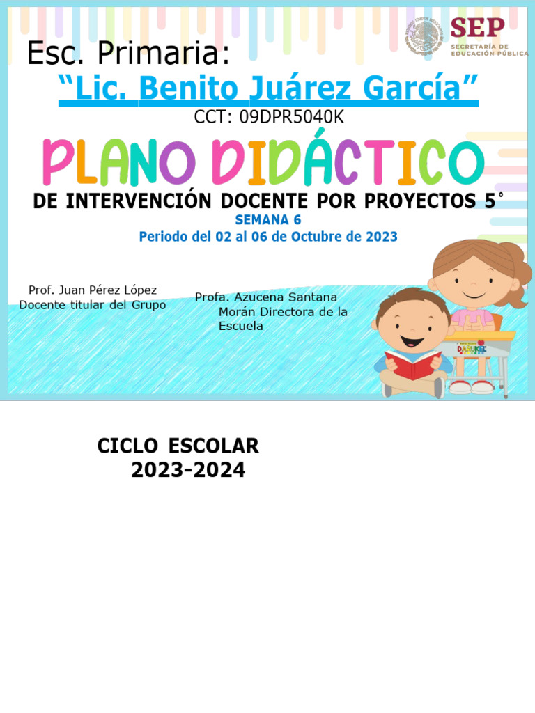 5° S6 Plan Darukel 2023-2024 | PDF