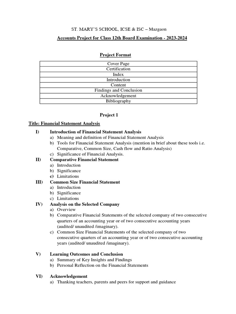 Accounts Project Details - Class 12 | PDF | Financial Statement | Accounting