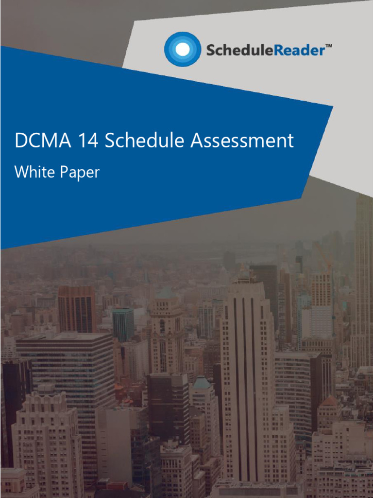 ScheduleReader DCMA 14 Schedule Assessment WhitePaper | PDF