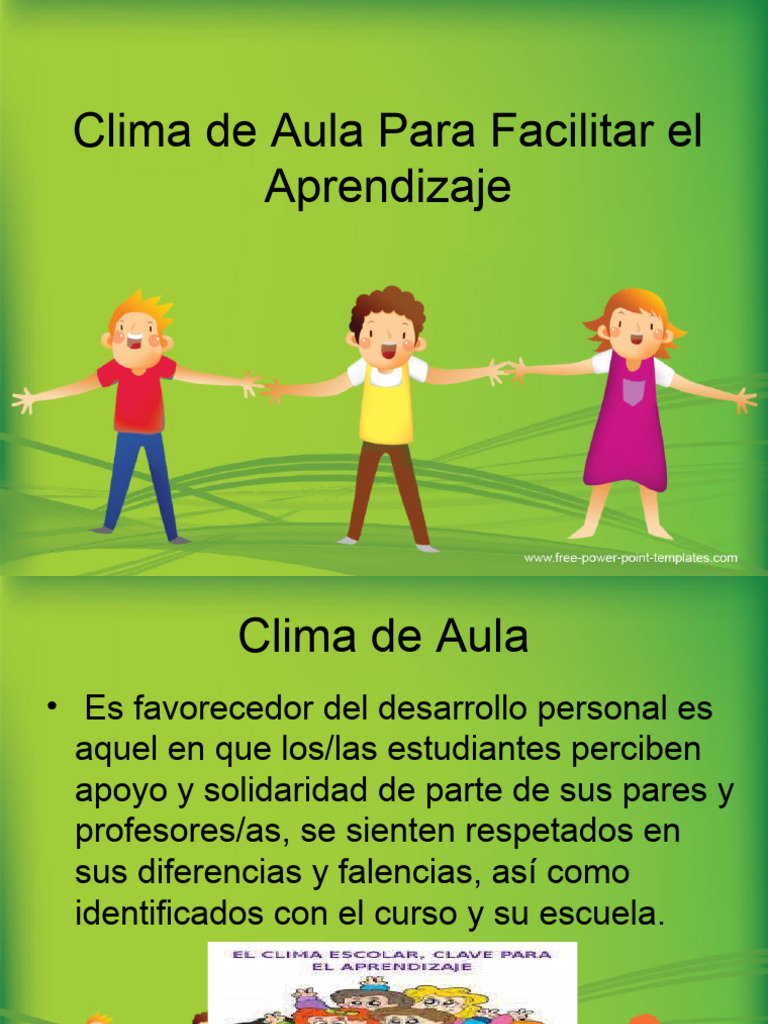 Clima de Aula para Facilitar Aprendizajez | PDF