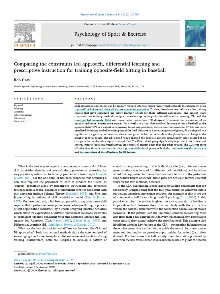 Hitting Opposite Field Gray2020 | PDF