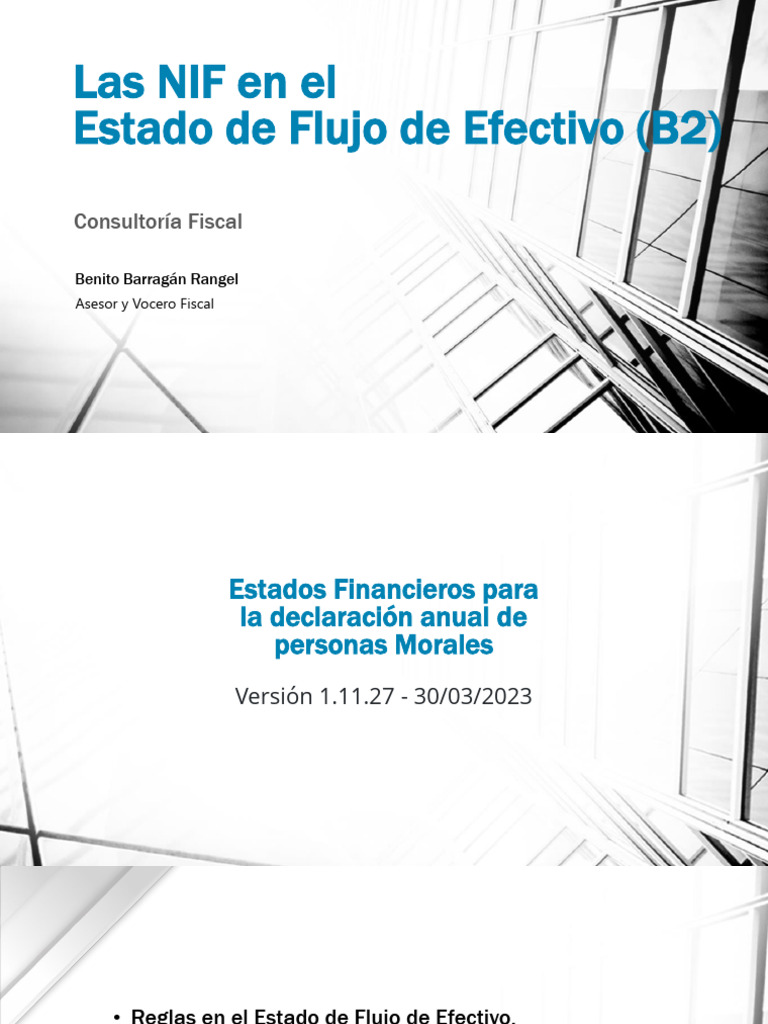Las NIF en El Estado de Flujo de Efectivo | PDF | Contabilidad | Comercio