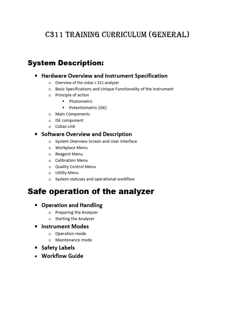 C311 Training Curriculum | PDF | Technology & Engineering