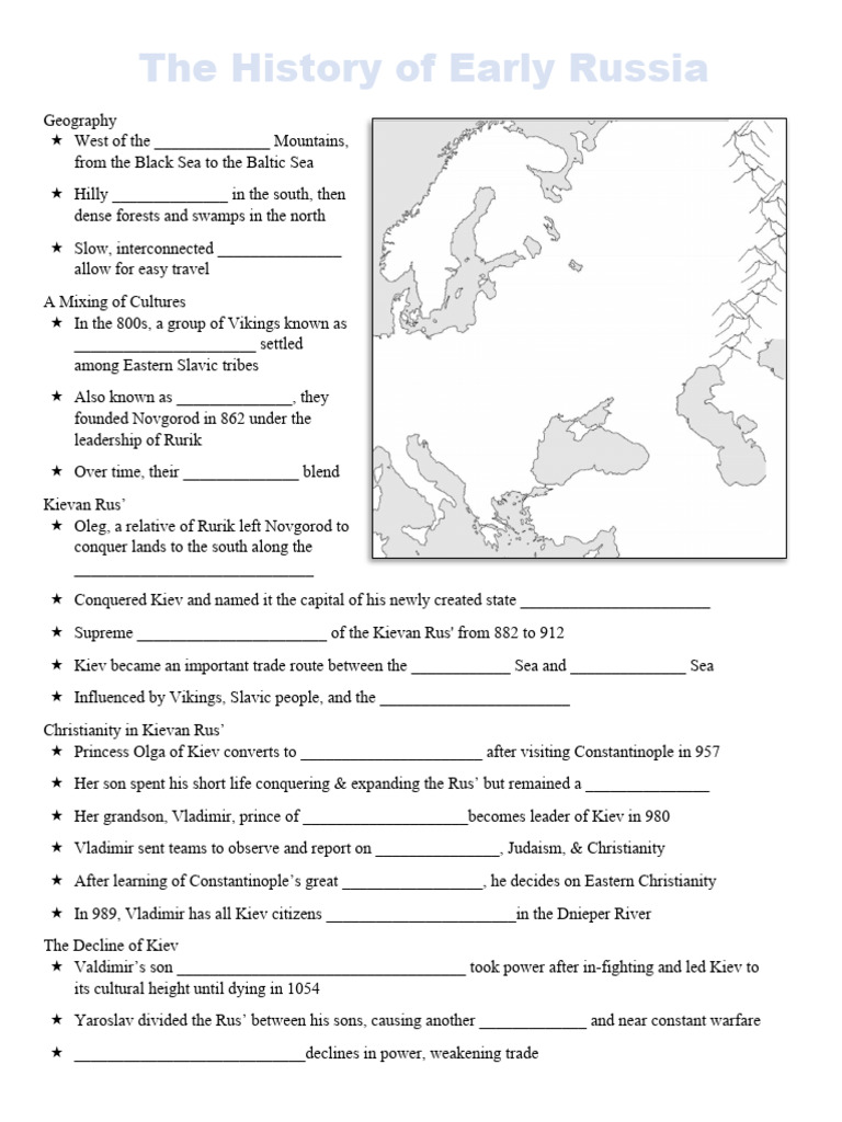 03 - Early Russia Guided Notes | PDF | Russia | World Politics