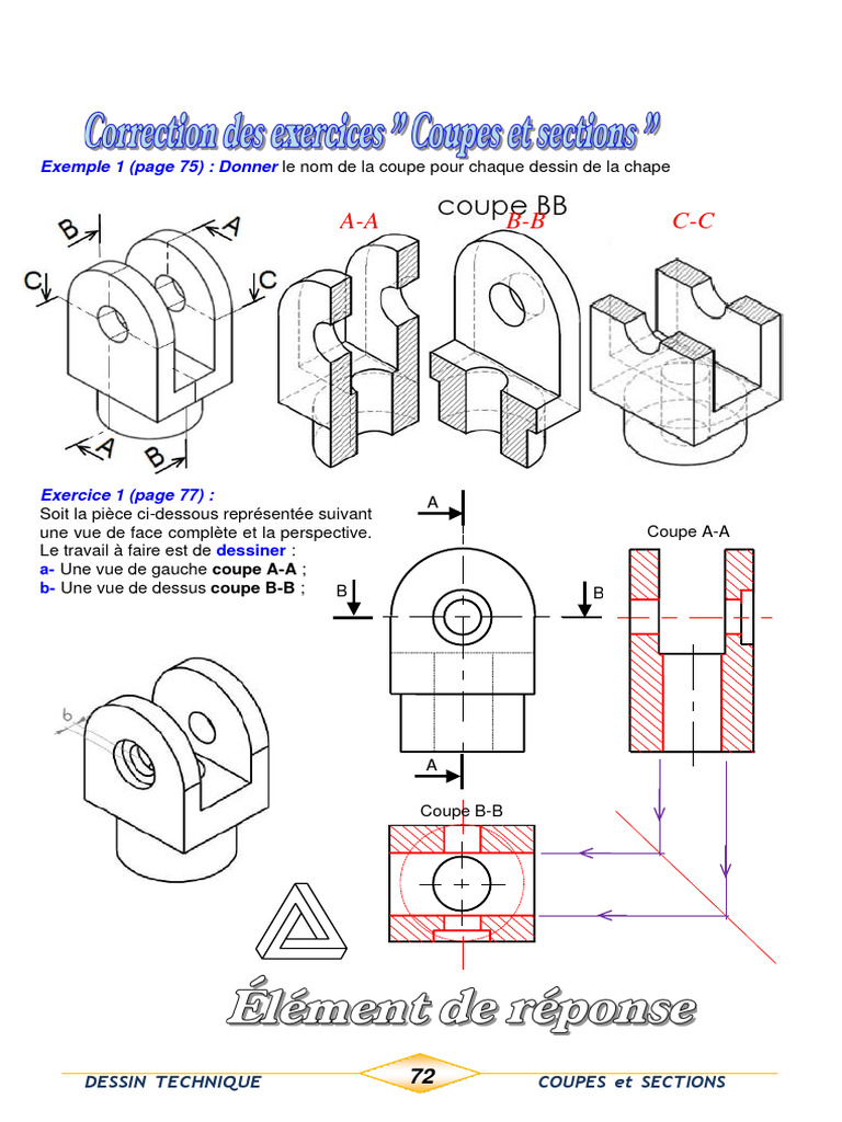 Exercices Corrigés Coupes+et+sections | PDF