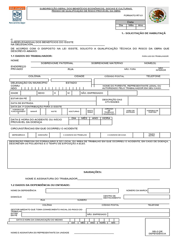 Novos Formatos ISSSTE (Word) | PDF