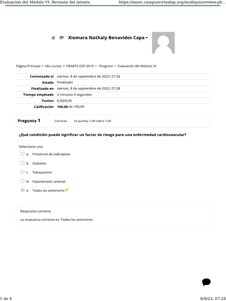 Evaluación Del Módulo VI Revisión Del Intento | PDF