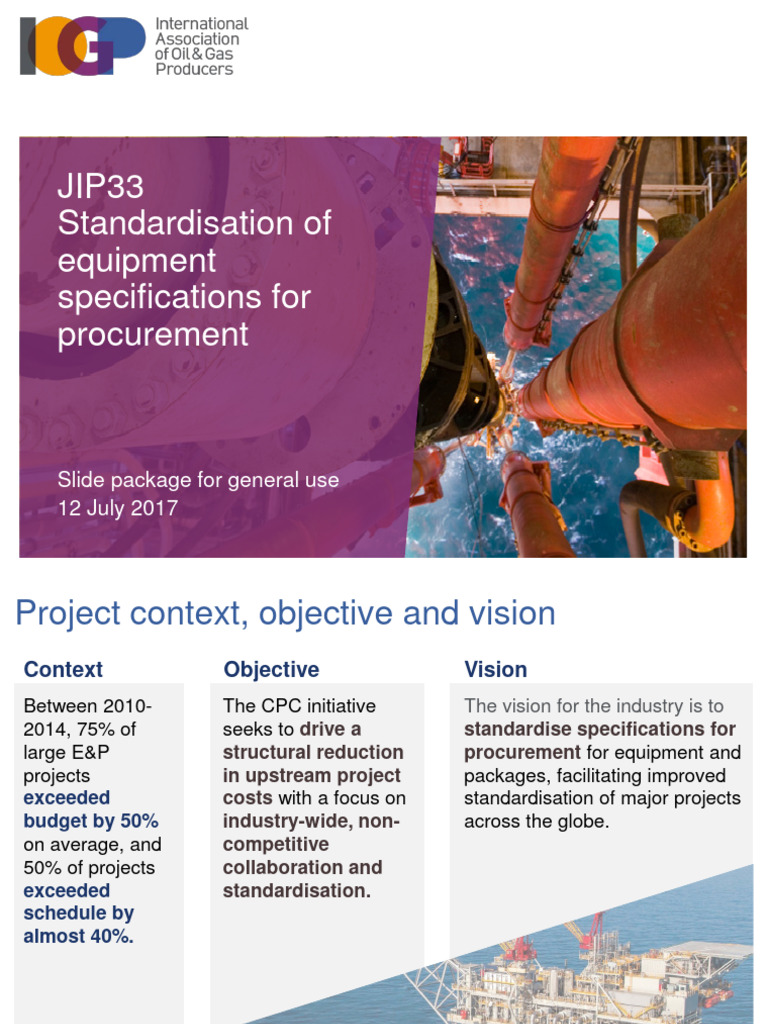 JIP33 Overview 12 July 2017 Updated24!8!17 A | PDF | Procurement | Business