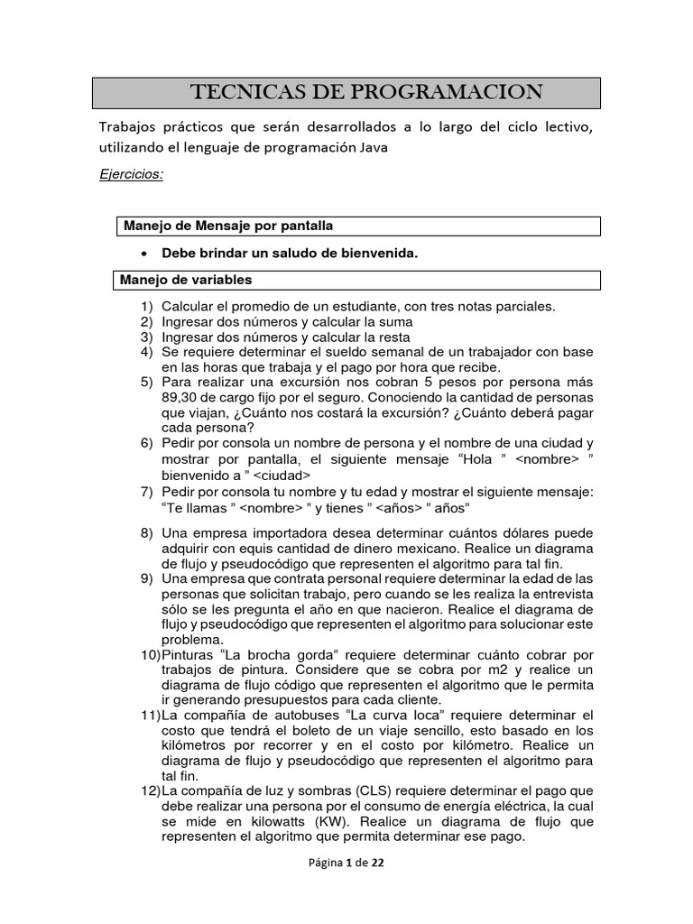 TECNICAS DE PROGRAMACION | PDF | Interés | Algoritmos