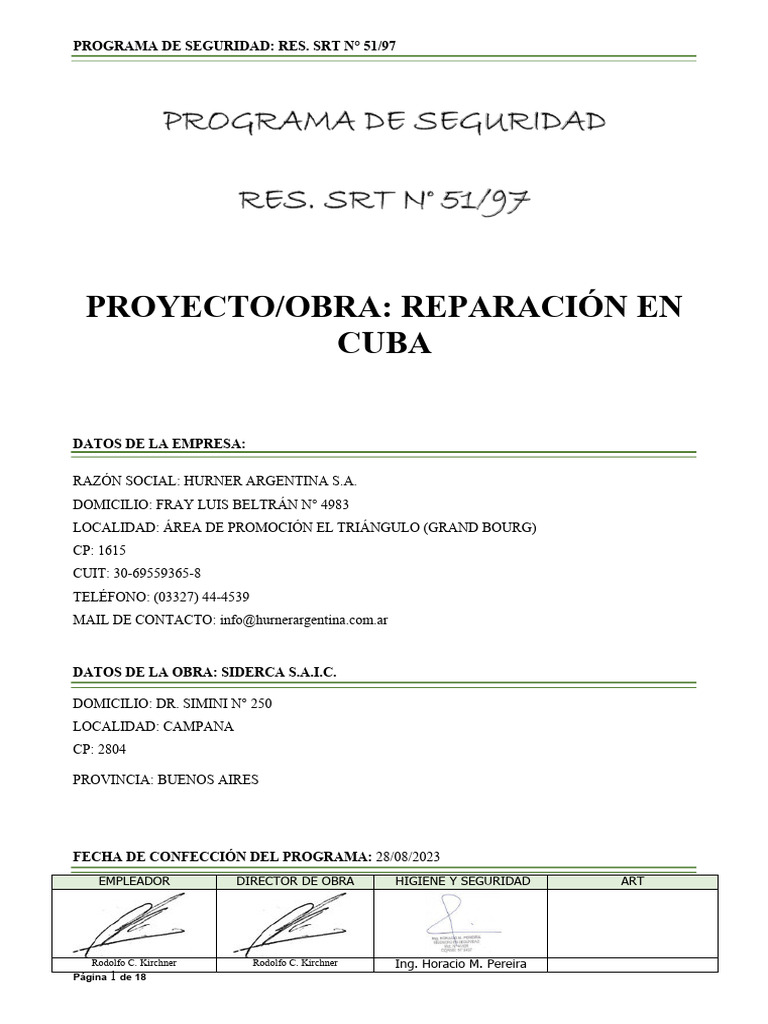 Programa 51-97 Siderca | PDF