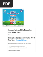 Ss1-Ss3 Civic Education Sow | PDF | Politics | Self-Improvement