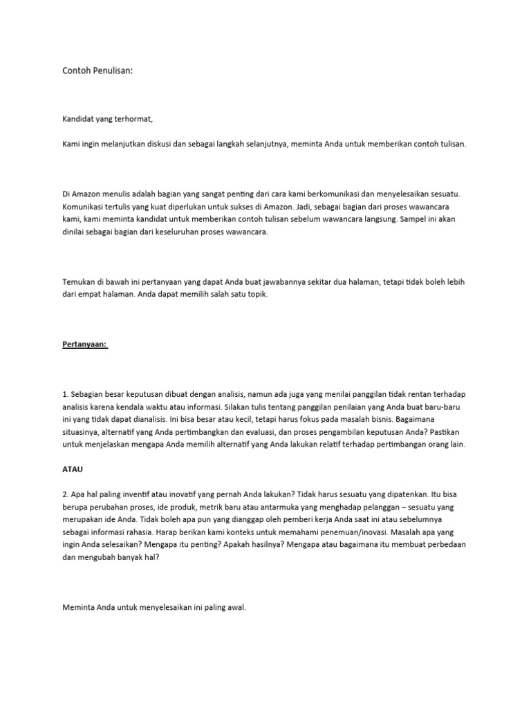 Contoh Penulisan Amit | PDF