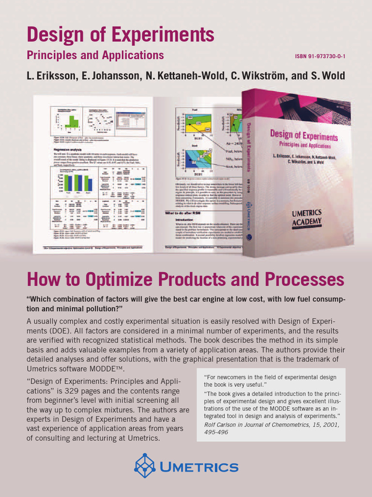 Design of Experiments: How To Optimize Products and Processes | Download Free PDF | Analysis Of ...