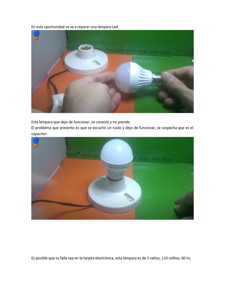 Reparacion-Lampara-LED-Falla-No Enciende - 01 | Descargar gratis PDF ...
