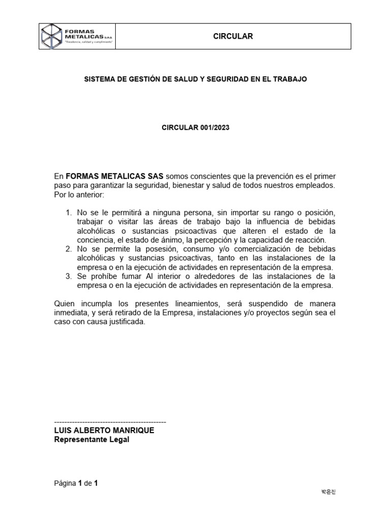 Circular Uso de Drogas | PDF