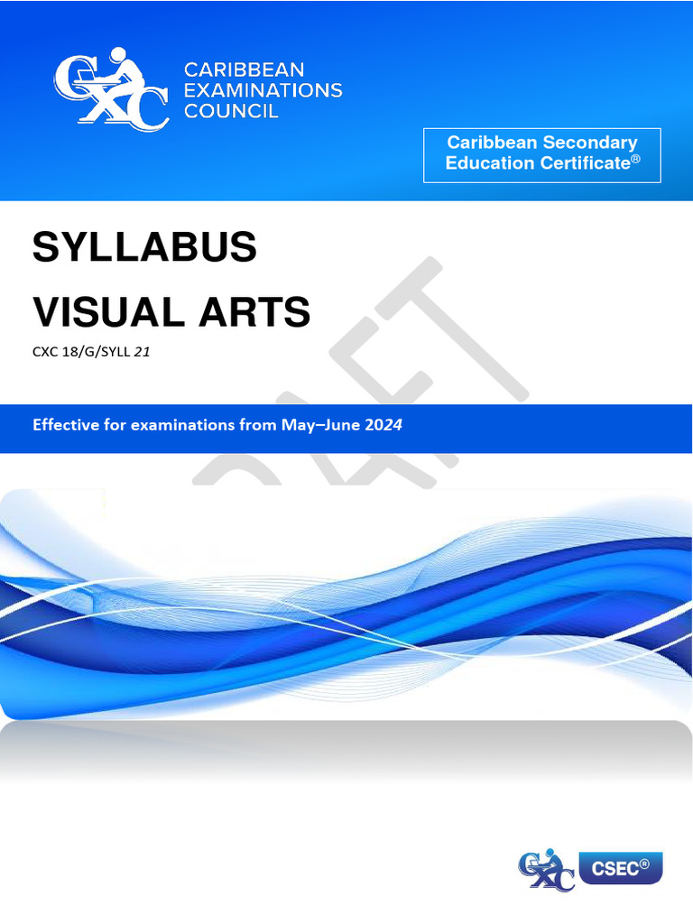 Draft CSEC Visual Arts Syllabus - Amended 30may 2022 | PDF | Drawing ...