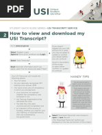 USI Student Quick Guide | PDF | Login | Password