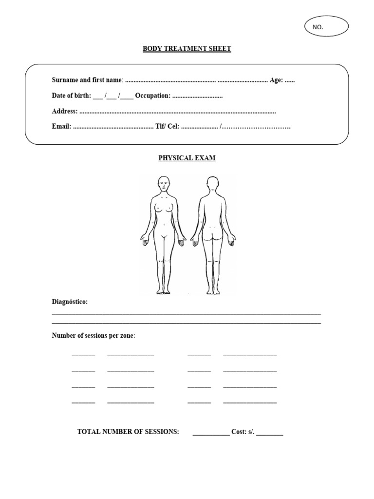 Body Treatment Sheet | PDF