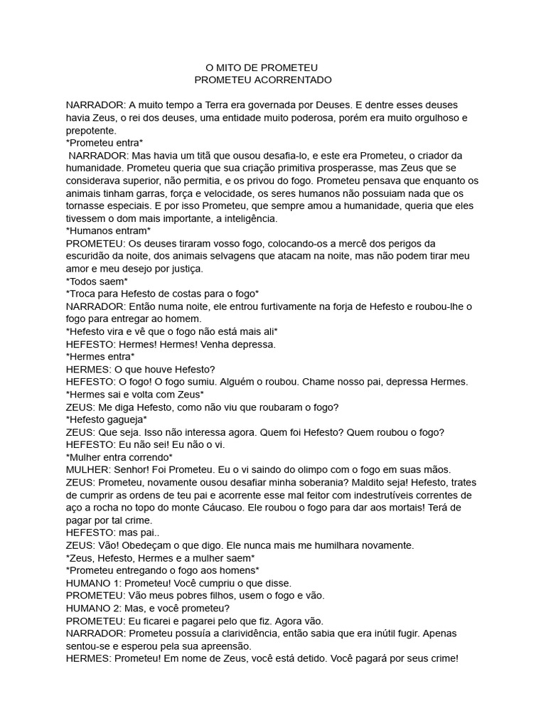 O Mito de Prometeu-1 | PDF
