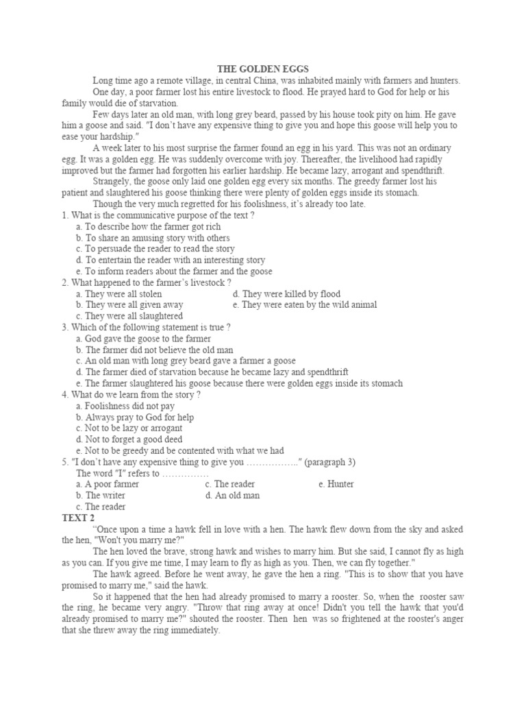 Narrative Text Soal | PDF