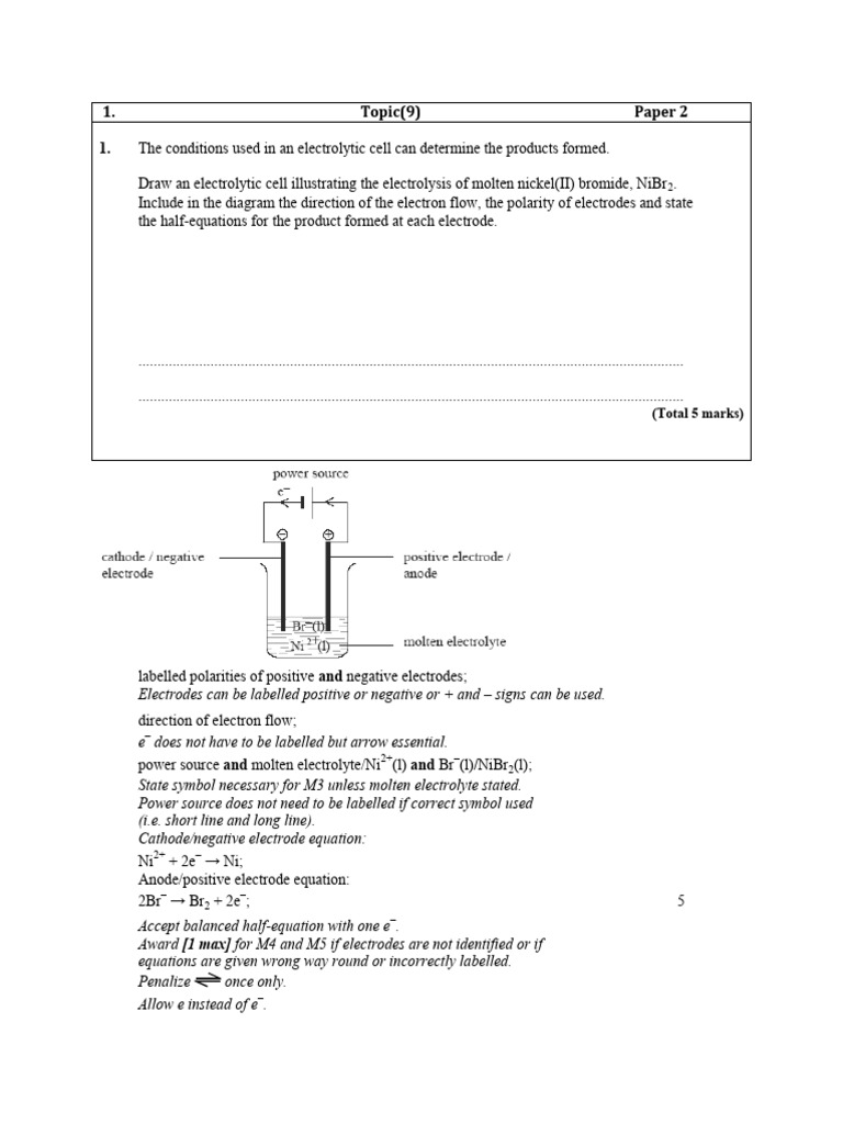 IB Topic (9) Test Paper 2' | PDF | Redox | Anode