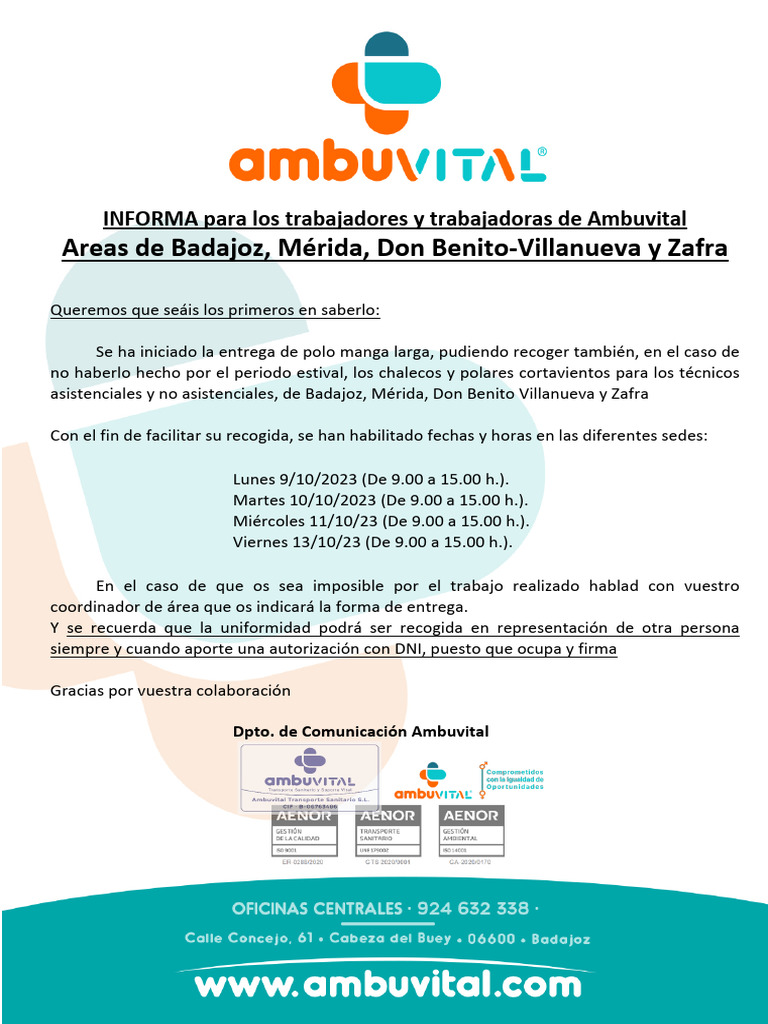 CT Ambu Vital 061023 | PDF CT Ambu Vital 061023 | PDF