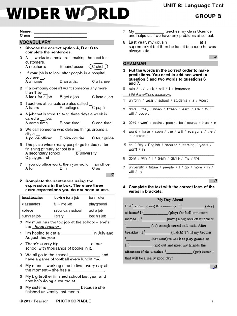 Language Test for Students | PDF | English Language | Languages
