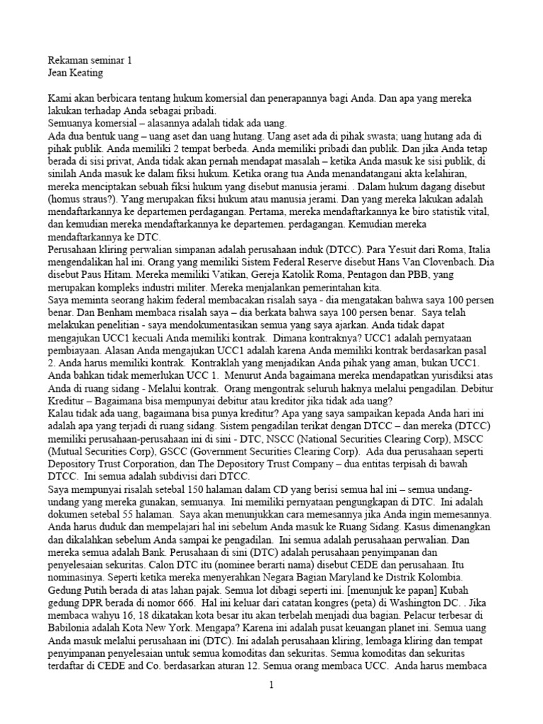 Seminar Jean Keating | PDF | Financial Markets | Financial Services